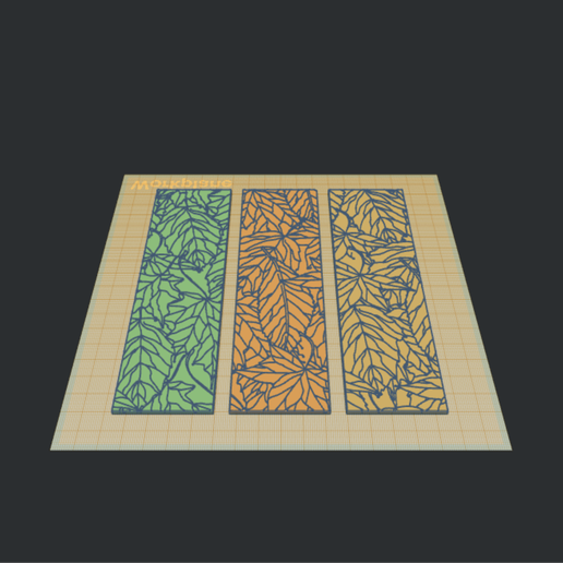 🔖 Seamless Tri-Flower Bookmark・ STL File for 3D printing・Cults