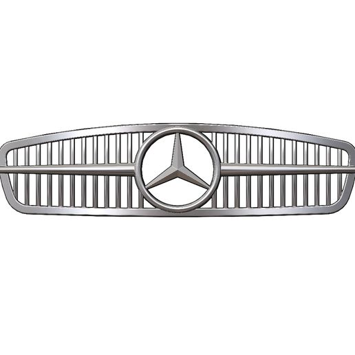🚗 Ribbed Mercedes 300SL front grille gullwing relief 3D print model ...