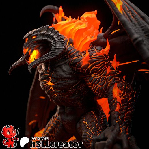 🧙‍♂️ Balrog・ STL File for 3D printing・Cults