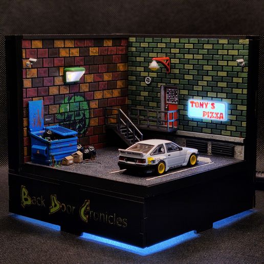 🔙 Mini garage diorama for 1/64 scale diecasts - TONY'S BACK ALLEY・3D ...