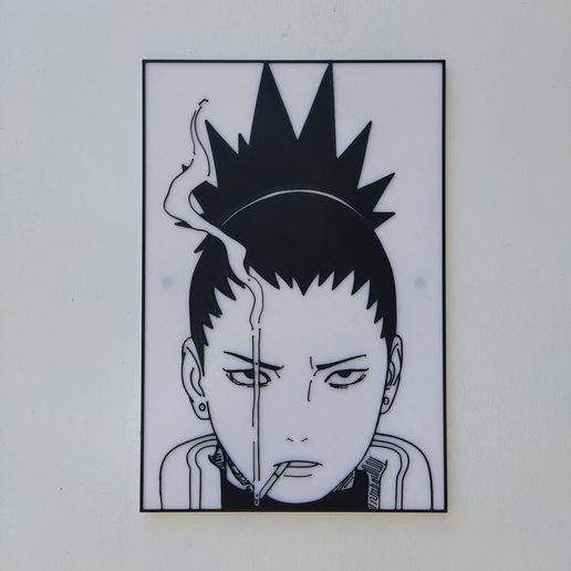 🚬 Shikamaru Smoking Magnetic Wall Art From Naruto・Archivo STL para ...