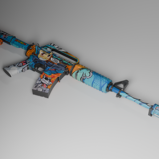 Файл 3D CS:GO/CS2 M4A1-S Player Two Skin Model 🎲 ・3D модель для печати ...