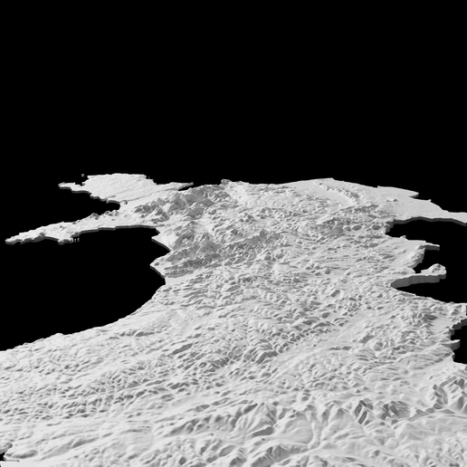 🏴󠁧󠁢󠁷󠁬󠁳󠁿 Wales Topographic Map - 3D Terrain Elevation - Relief 3D Map of ...