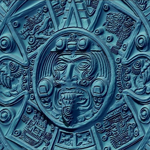📅 Aztec Sunstone Legacy・Free STL File for 3D printing and CNC machining ...