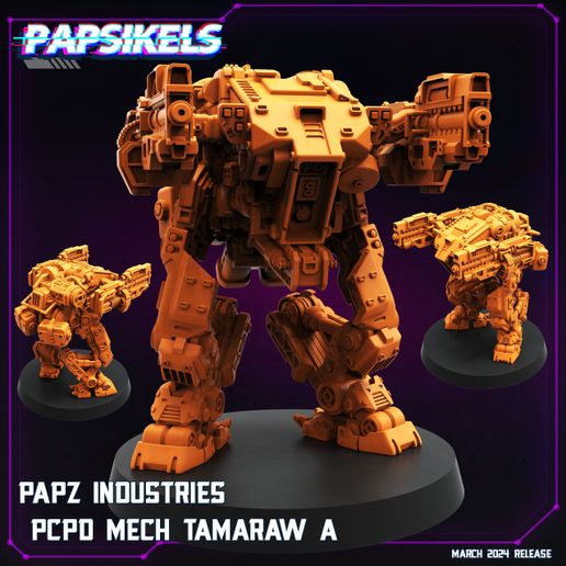 👾 PAPZ INDUSTRIES PCPD MECH TAMARAW A・ 3D File for 3D printing・Cults