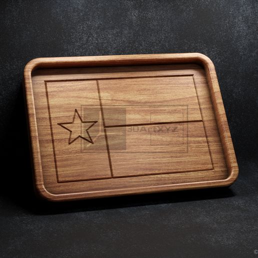 🪵 Texas Flag Tray - CNC Files for Wood (svg, dxf, eps, ai, pdf)・ 3D ...