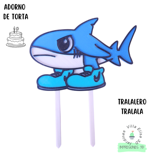 🍰 tralalalero tralala cake topper・ STL File for 3D printing・Cults