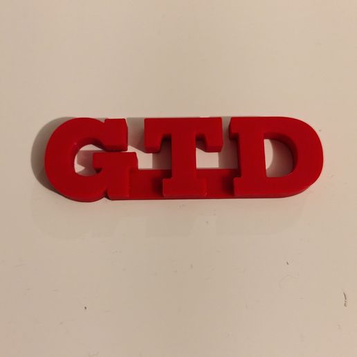 📛 GTD Badge Golf IV grill・ STL File for 3D printing・Cults