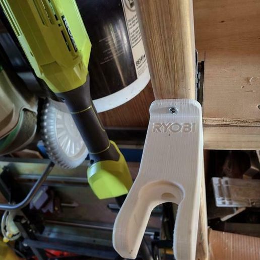 🌳 Ryobi 40V trimmer wall mount・Free 3D File for ・Cults
