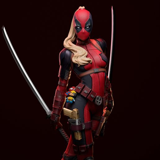 🗿 Lady Deadpool・ 3D File for 3D printing・Cults