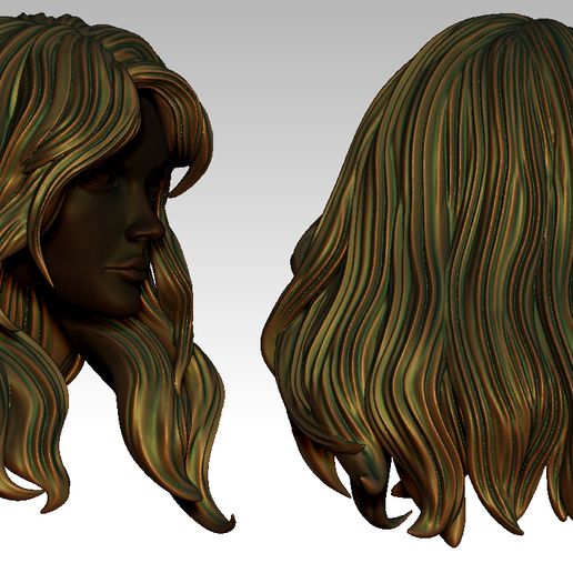 💇 3D Hair style for girl・ STL File for 3D printing・Cults