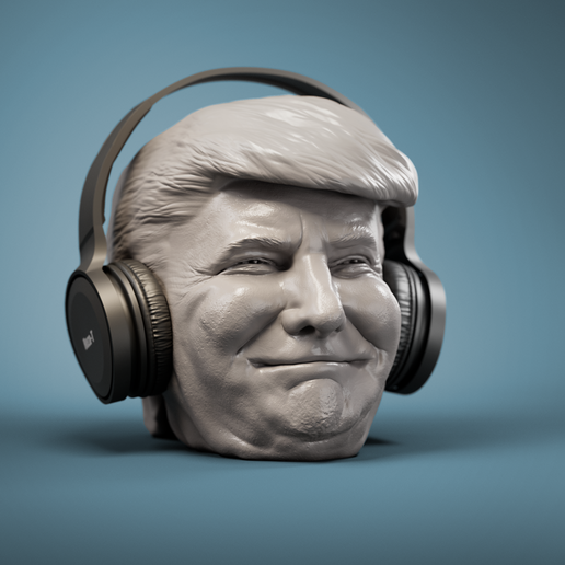 🎧 Donald Trump Headphone Stand・ STL File for 3D printing・Cults