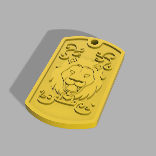 🐕 Dog Tag Leo Saint Seiya (Knights of the Zodiac) Leo・ STL File for 3D ...