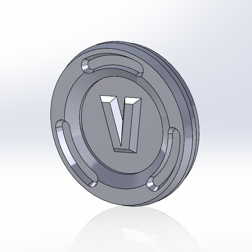 🦸 Double-sided V-bucks・Free STL File for ・Cults