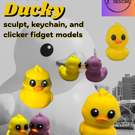 👌 Rubber Ducky Collection-- Clicker Fidget, Keychain and Sculpt・ 3D ...