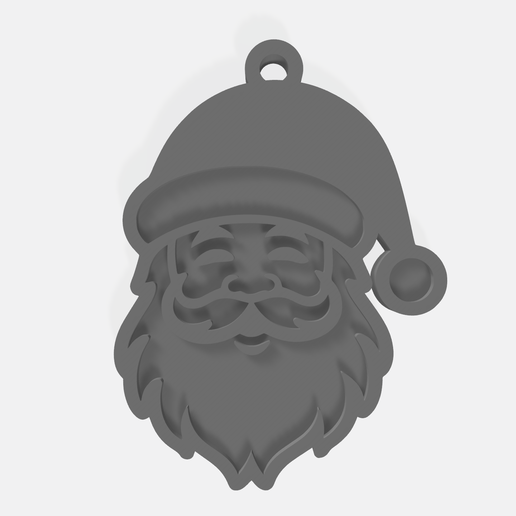 🎅 Santa Claus Key Ring - Christmas・ STL File for 3D printing・Cults