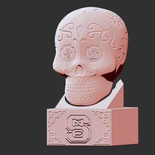 💀 NCCA Skull NC State Wolfpack football - 3d print・ STL File for ・Cults