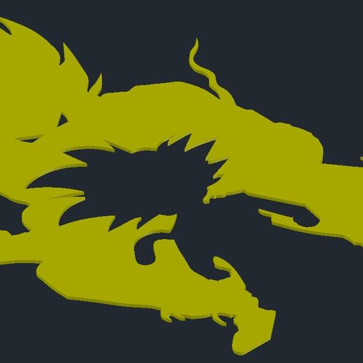 STL file 2D Wall Art - Son Goku 🎨 ・3D printer design to download・Cults