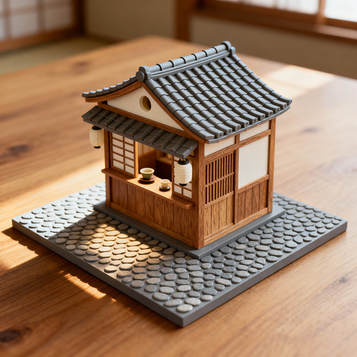 🫖 Japanese Tea House Miniature Model 3D Print STL File・ 3D File for 3D ...
