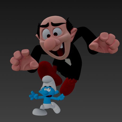 🧑‍🌾 Gargamel chasing a smurf・ STL File for 3D printing・Cults