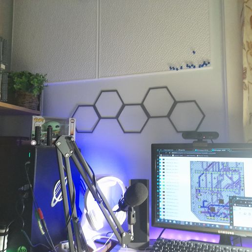 🆒 Hexagonal Wall Decoration (3D Print)・Free 3D File for ・Cults
