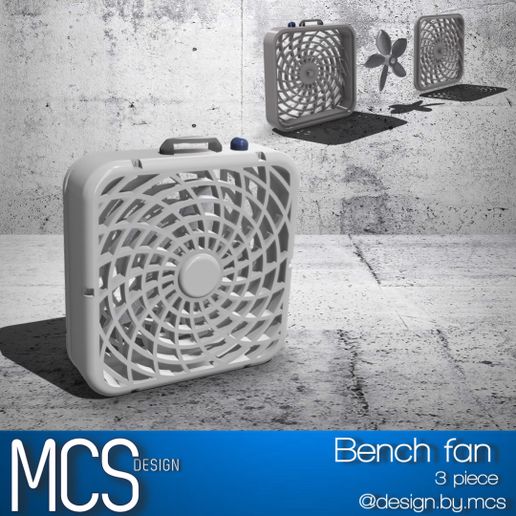 🎒 Bench fan for diorama・ STL File for 3D printing・Cults