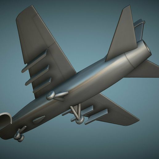 🛩️ Vought LTV TA-7C Corsair II - 1/100 scale・ STL File for 3D printing ...