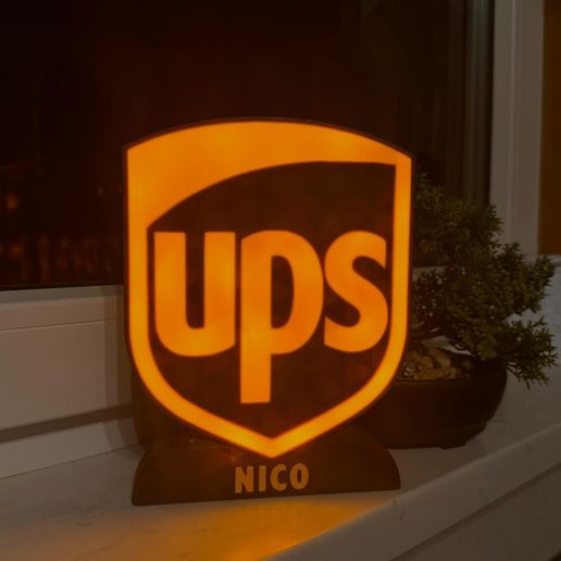 🎨 UPS Logo, Lightbox・ STL File for 3D printing・Cults