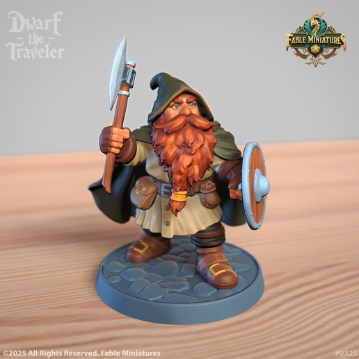 🎲 Forest Dwarf - DnD Hero・ 3D File for 3D printing・Cults