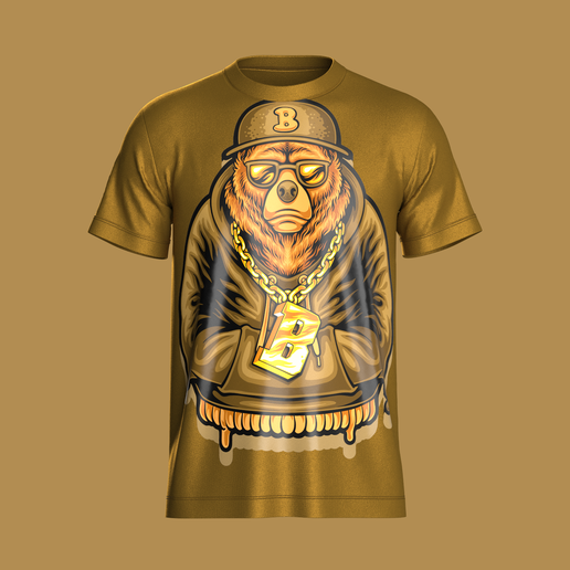 👕 T-Shirt Rapper Bear | Marvelous / Clo3d / obj / fbx・ 3D File for 3D ...