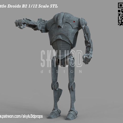 Файл STL B2 Super Battle Droid Black Series Scale 3d print ready STL 3D ...