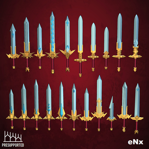 🔫 Fantasy Weapon Pack - Storm Swords - (55 Different Designs)・ 3D File ...