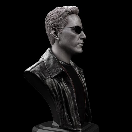 STL file Keanu Reeves - Neo Bust 👤 ・Model to download and 3D print・Cults