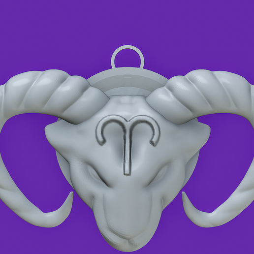 ♈ Aries Zodiac Pendant・Free STL File for 3D printing・Cults