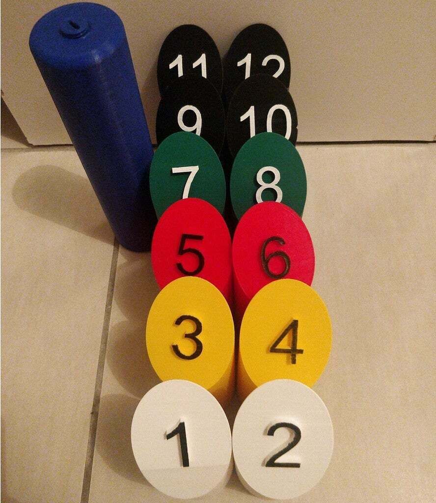 Descargar el archivo STL gratuito Conjunto de juegos Molkky con lastre de arena • Objeto para ...