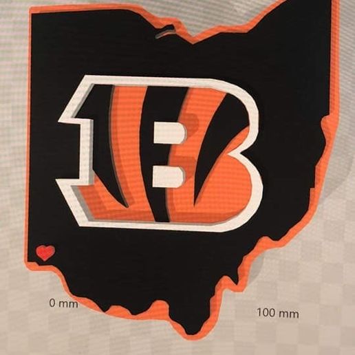 🇺🇸 Cincinnati Bengals & Ohio State・ STL File for ・Cults