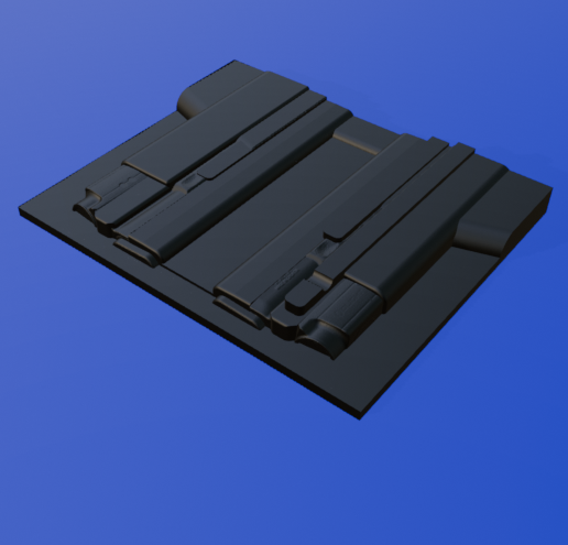 STL file Springfield Hellcat Pro + Olight Baldr Mini Split Mold vacuum ...