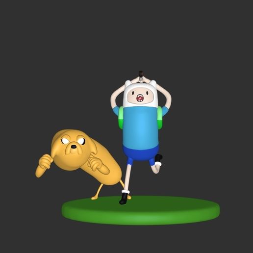 👾 Fin and Jake from Adventure Time・ STL File for 3D printing・Cults
