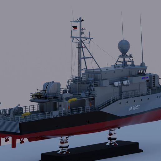 🛥️ Fast minesweeper 343 "HAMELN"・ 3D File for 3D printing・Cults