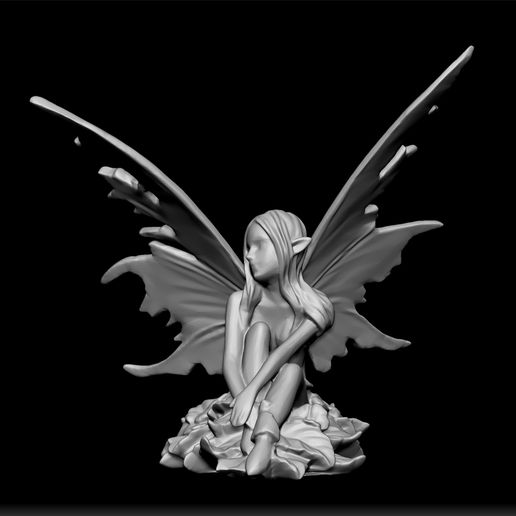 STL file Fairy 3D Model - Fantasy Figure STL - Pixie Miniature ...