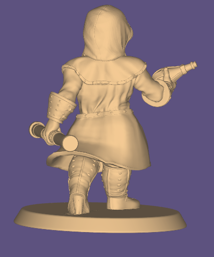 🎲 Dwarf with staff・Free 3D File for 3D printing・Cults