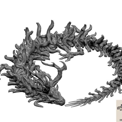 🐉 Trunk Dragon Flexi・ STL File for 3D printing・Cults