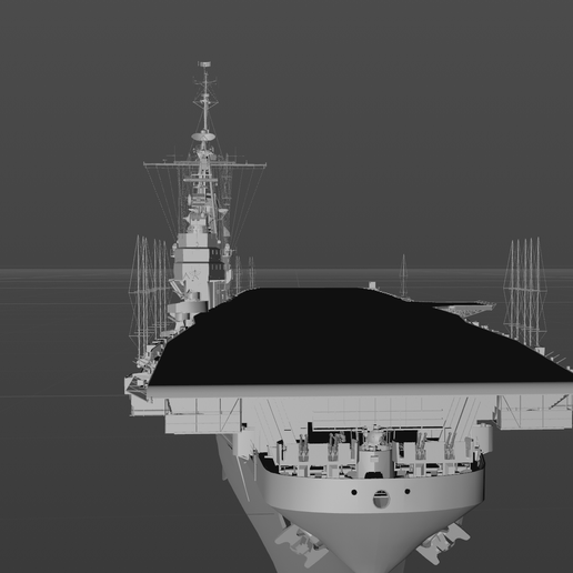 🚢 3D model material of the USS Franklin・ OBJ File for 3D printing・Cults