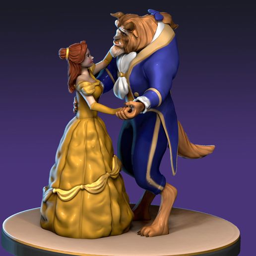 🎨 Beauty and The Beast・ STL File for ・Cults