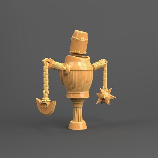 🎲 Battle Sentinel – Medieval Training Dummy & Automaton Guardian・ STL ...