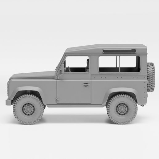 🚗 Land Rover Defender 90 - H0 scale car model kit・ 3D File for 3D ...