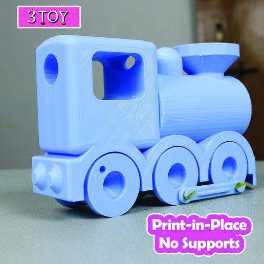 STL file Steam Train Engine Print in Place 😤 ・3D printable design to ...