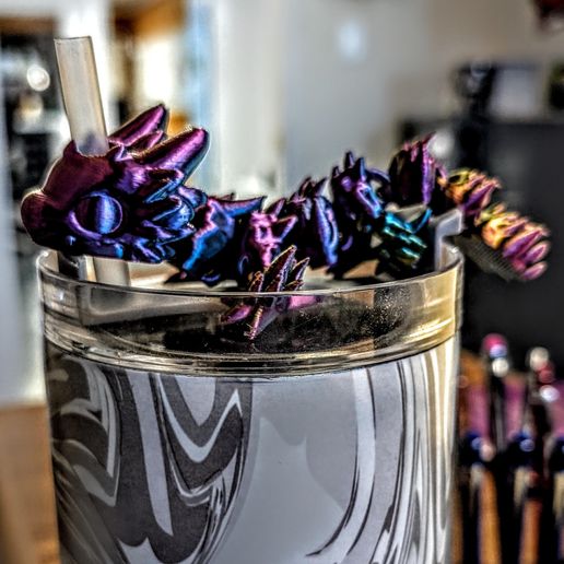 🐉 Dragon Straw Topper・ STL File for 3D printing・Cults