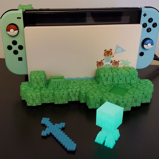 🎲 Minecraft Switch Dock (version 3)・Free STL File for ・Cults