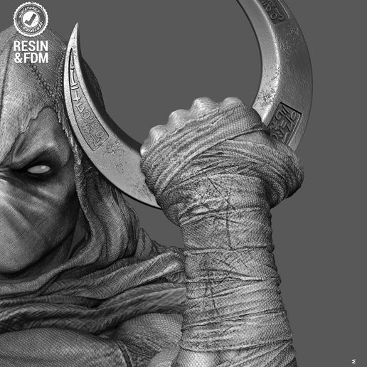 🌙 WICKED MARVEL MOON KNIGHT SCULPTURE : TESTED AND READY FOR 3D ...